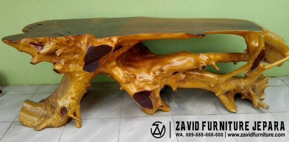 Meja Akar Kayu Trembesi Antik Unik - Meja Trembesi Murah
