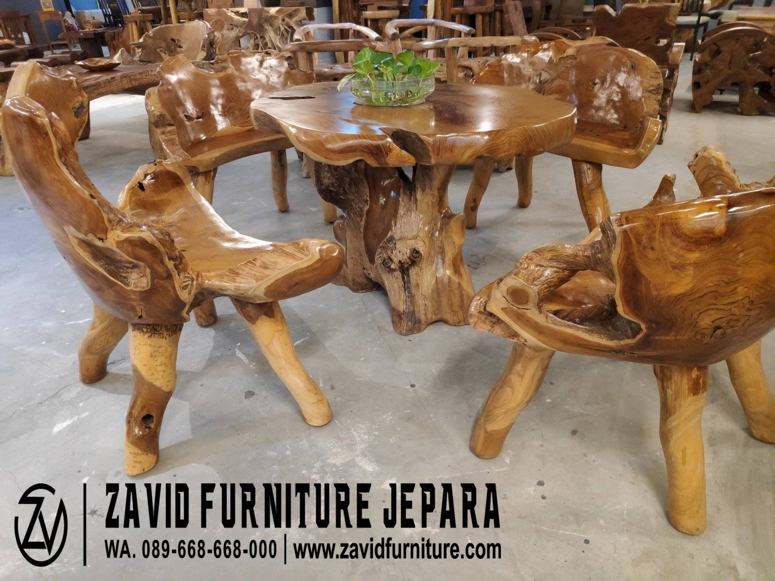 Meja Akar Kayu Trembesi Antik Unik - Meja Trembesi Murah