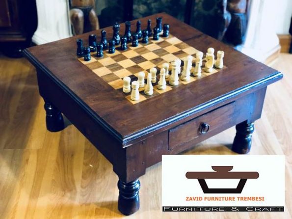 Jual Meja Papan Catur Kayu Jati Unik Terlaris Berkualitas