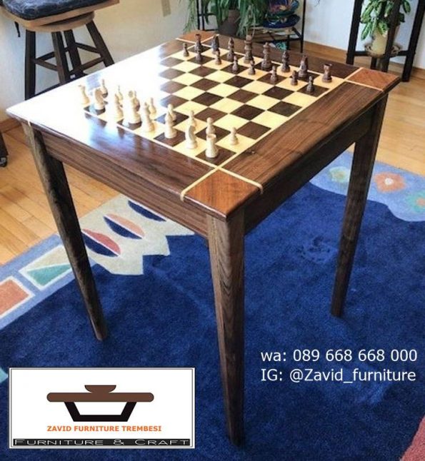 Jual Meja Papan Catur Kayu Jati Unik Terlaris Berkualitas