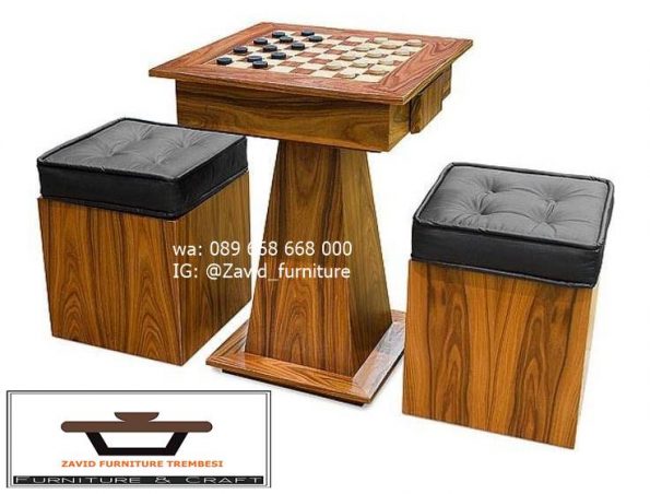 Jual Meja Papan Catur Kayu Jati Unik Terlaris Berkualitas