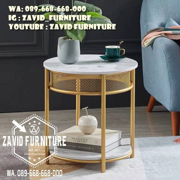 Meja Marmer Bulat Kecil Model Terbaru