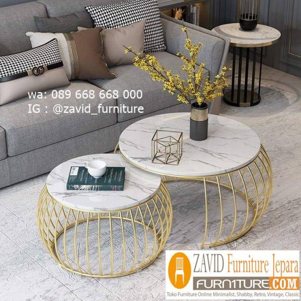 Meja Marmer Bulat Kecil Model Terbaru