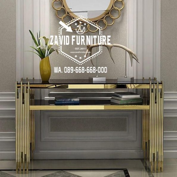 Meja Konsul Kaki Stainless Bentuk Angklung Terunik Surabaya